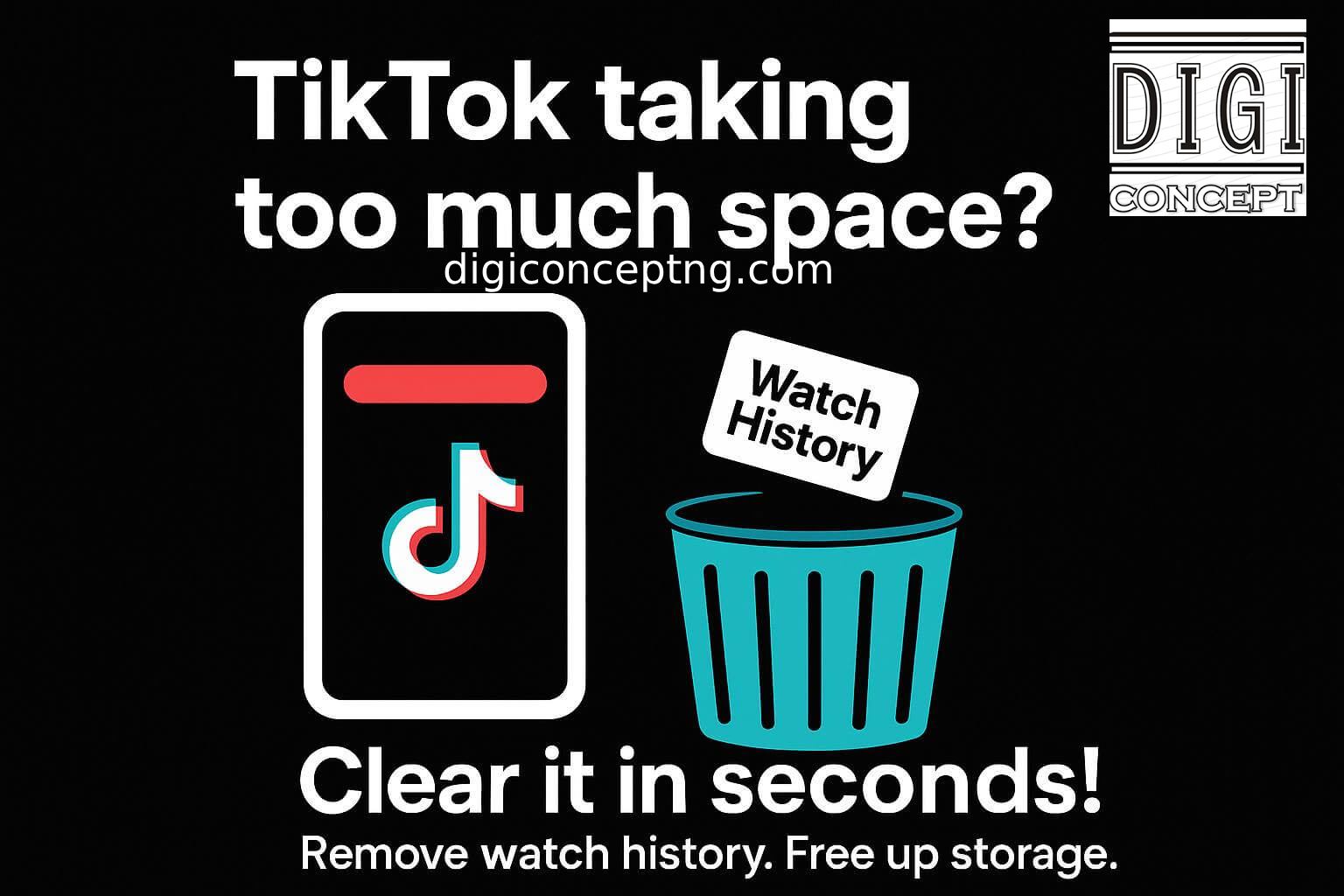 How to Clear Storage on TikTok by Removing Watch History | Digiconceptng